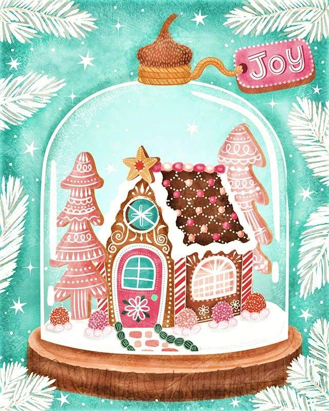 Solve Christmas Gingerbread House Snowglobe jigsaw puzzle online with ...