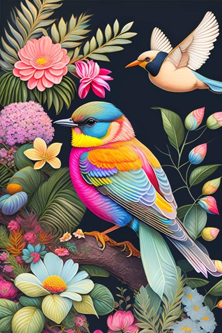Solve Colourful bird 01 jigsaw puzzle online with 126 pieces