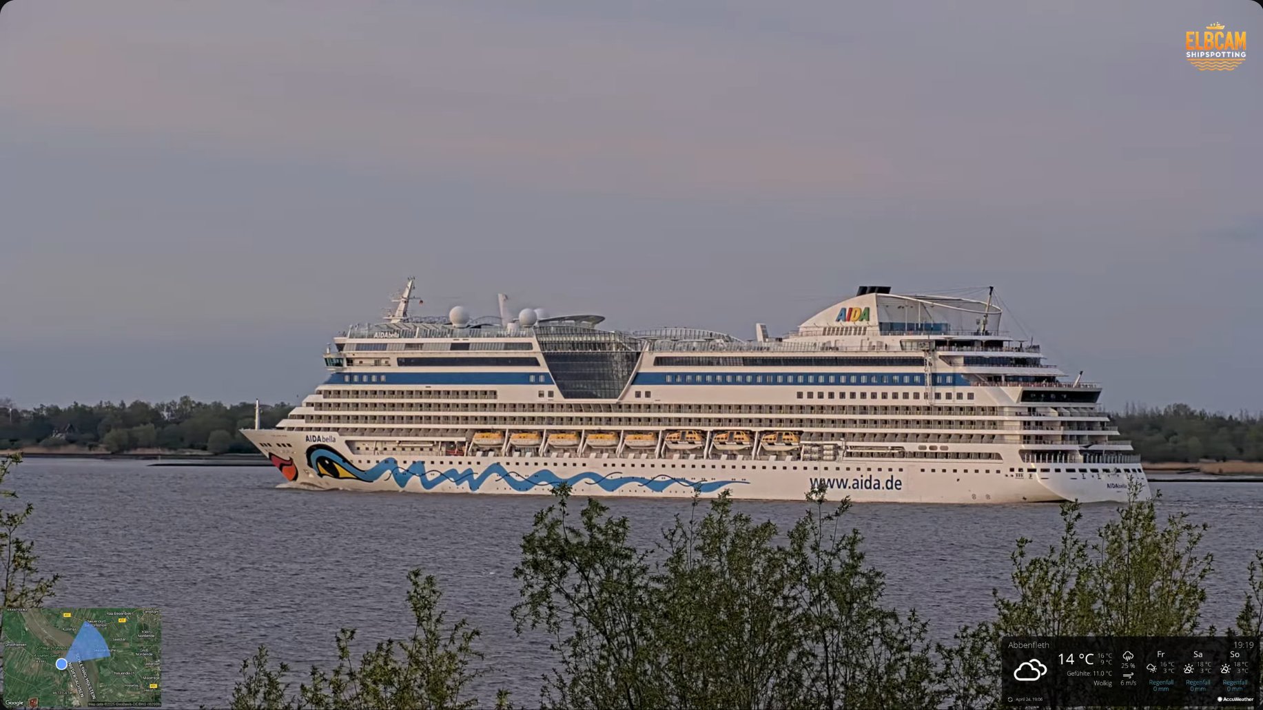 Jigsaw Puzzle | 180 pieces | AIDA BELLA bei elbcam grauerort 24042025 ...