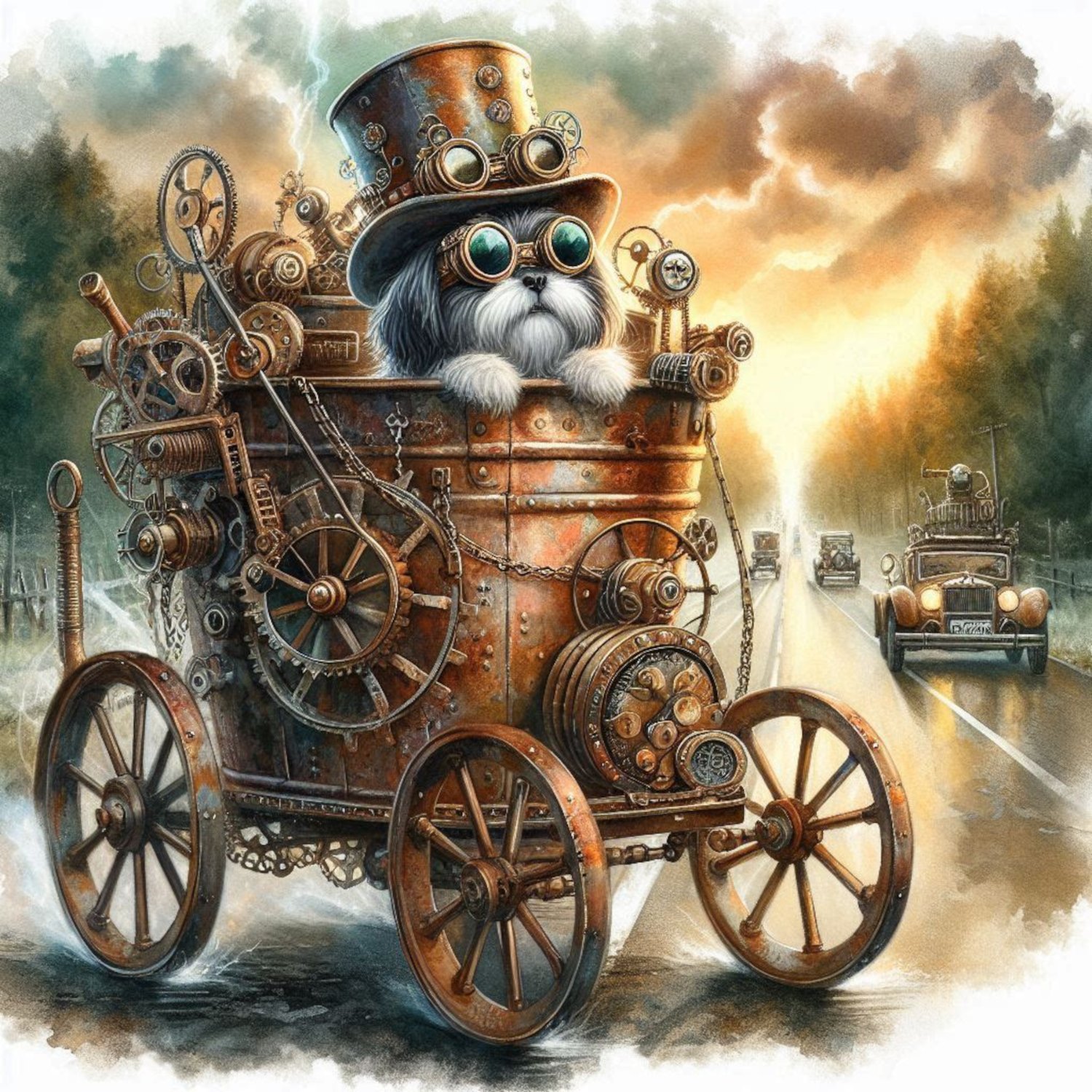 Solve Extra Large Steampunk jigsaw puzzle online with 600 pieces