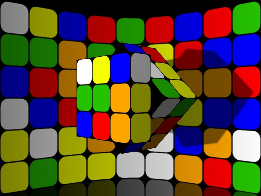 Solve Rubik's Cube jigsaw puzzle online with 63 pieces