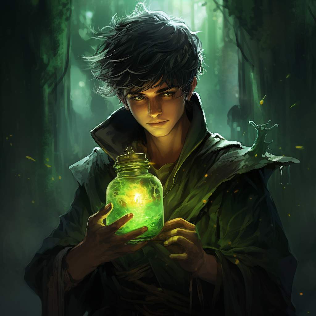 Solve potion master or herbalist jigsaw puzzle online with 36 pieces