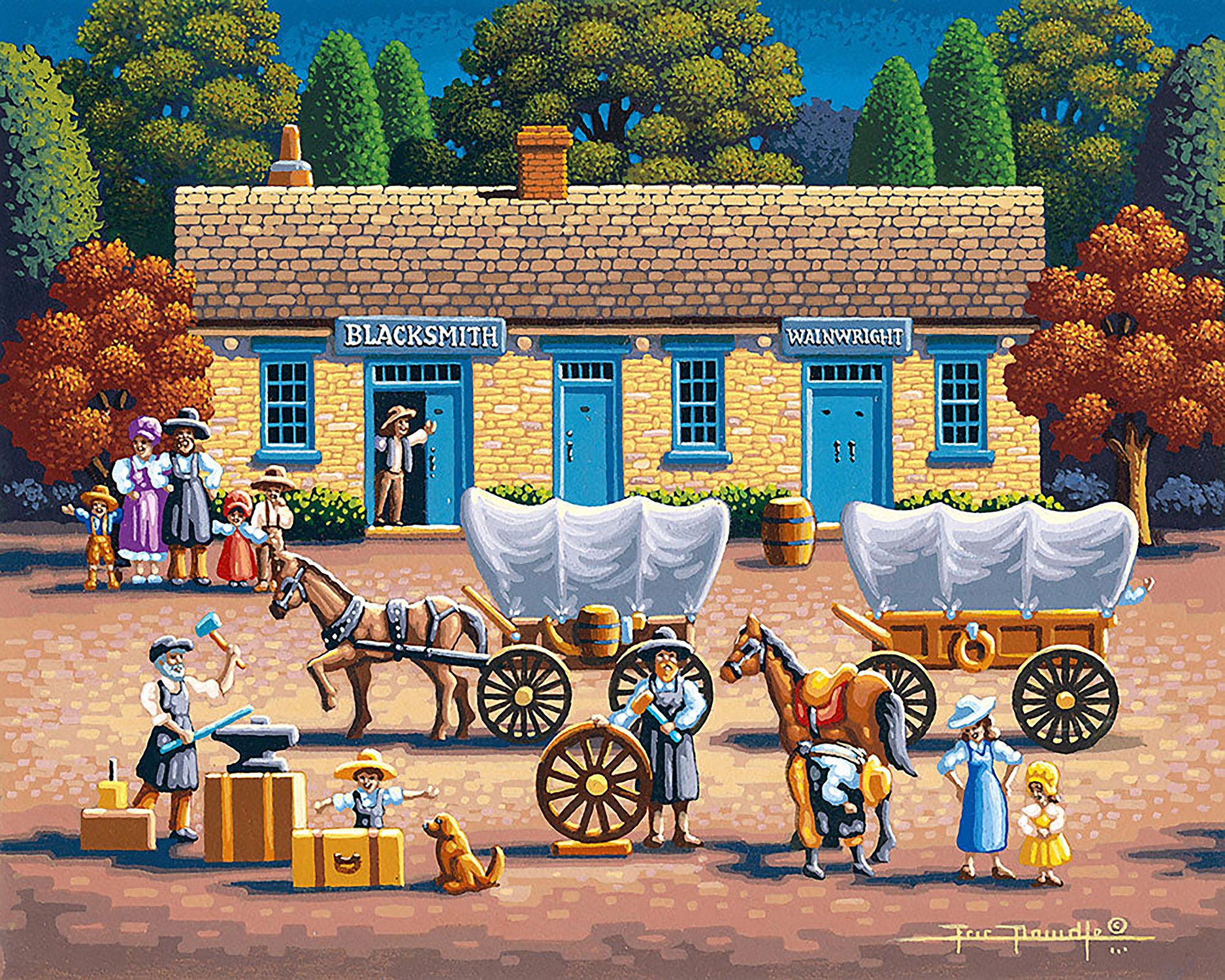 Solve Blacksmith Shop jigsaw puzzle online with 357 pieces