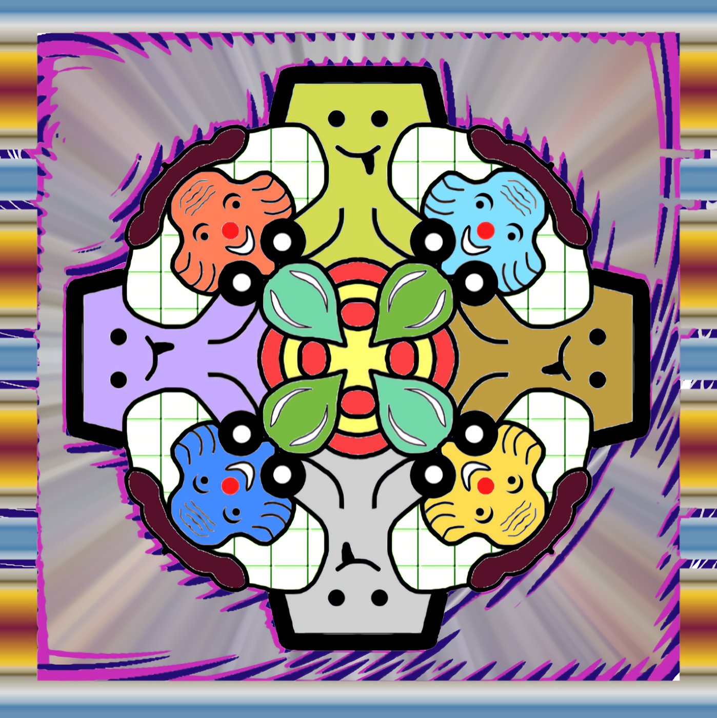 Solve Happy and Peppy jigsaw puzzle online with 49 pieces