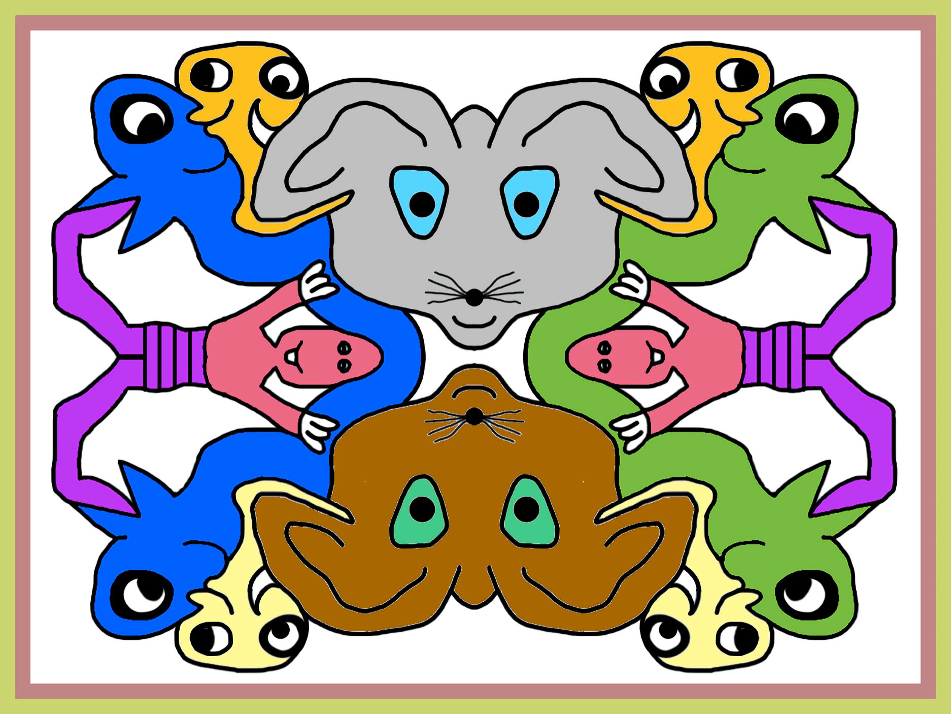 Solve tricky tricky tricky friends jigsaw puzzle online with 500 pieces