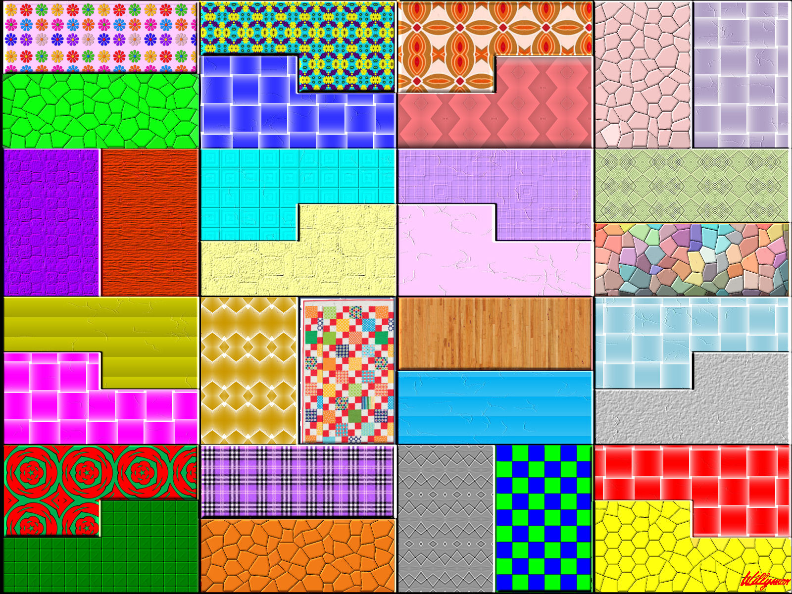Solve mosaic patterns jigsaw puzzle online with 540 pieces