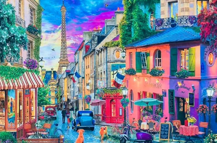 Solve Parisienne Sunset jigsaw puzzle online with 70 pieces