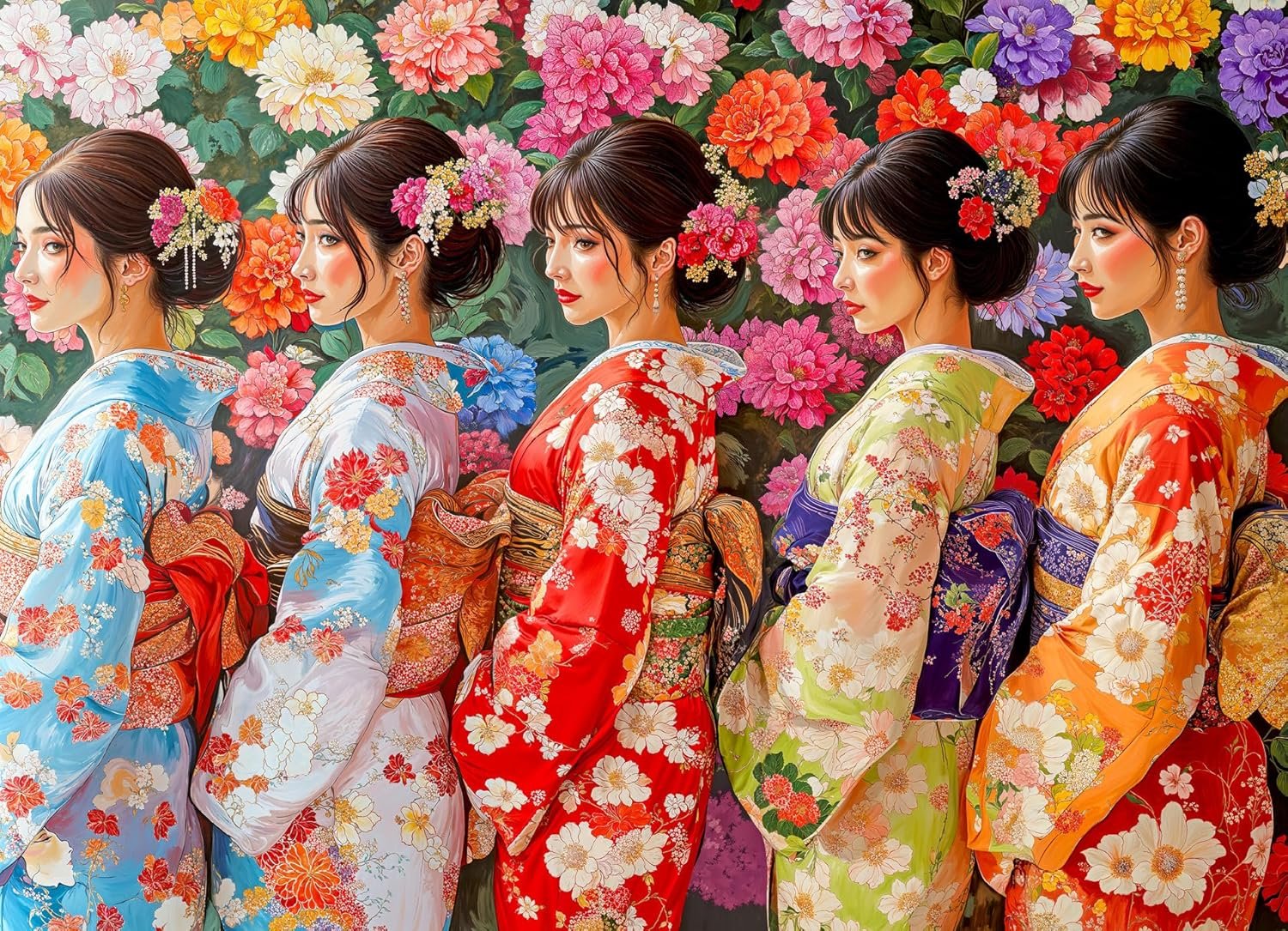 Solve Geisha Harmony jigsaw puzzle online with 300 pieces