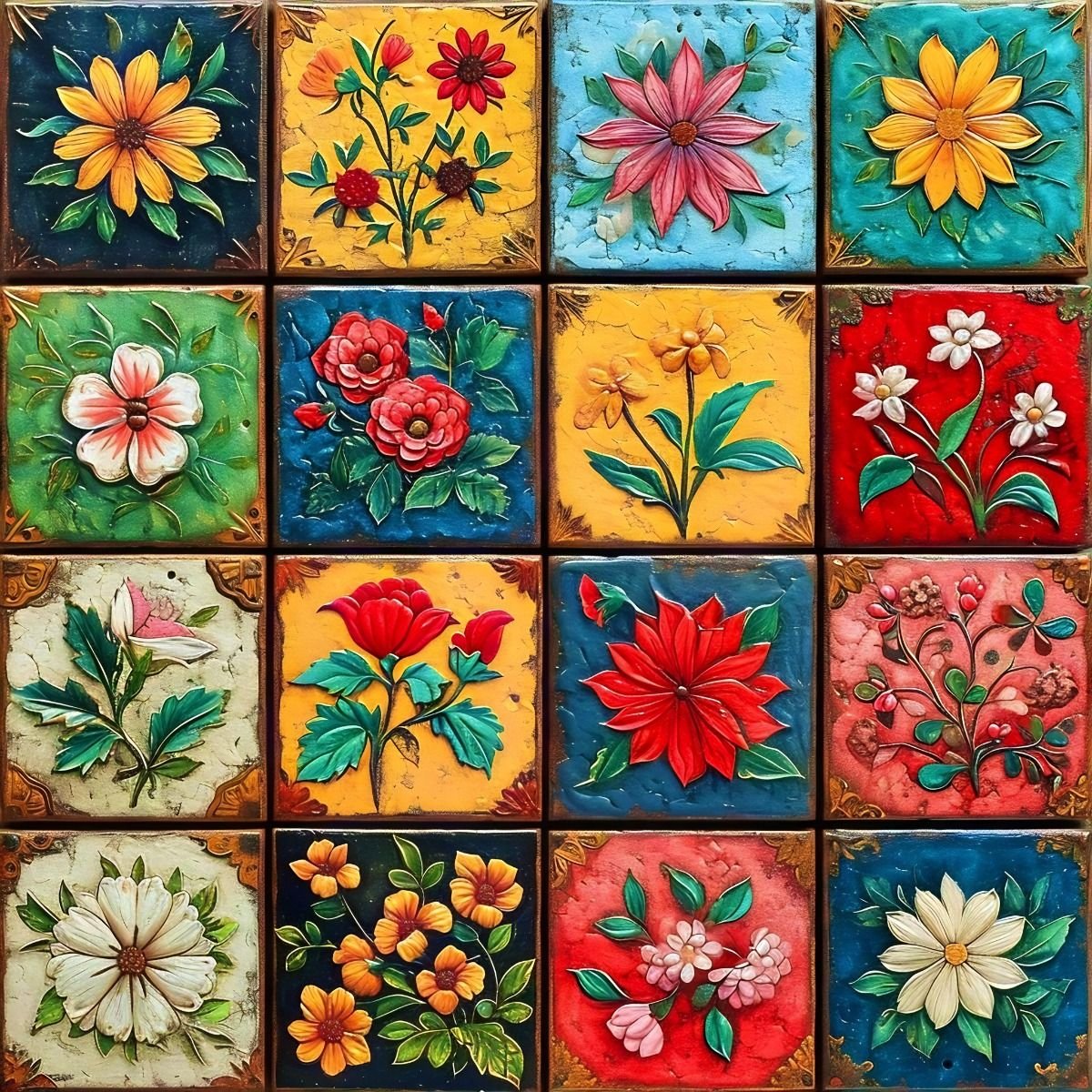 Solve Floral Collection jigsaw puzzle online with 100 pieces
