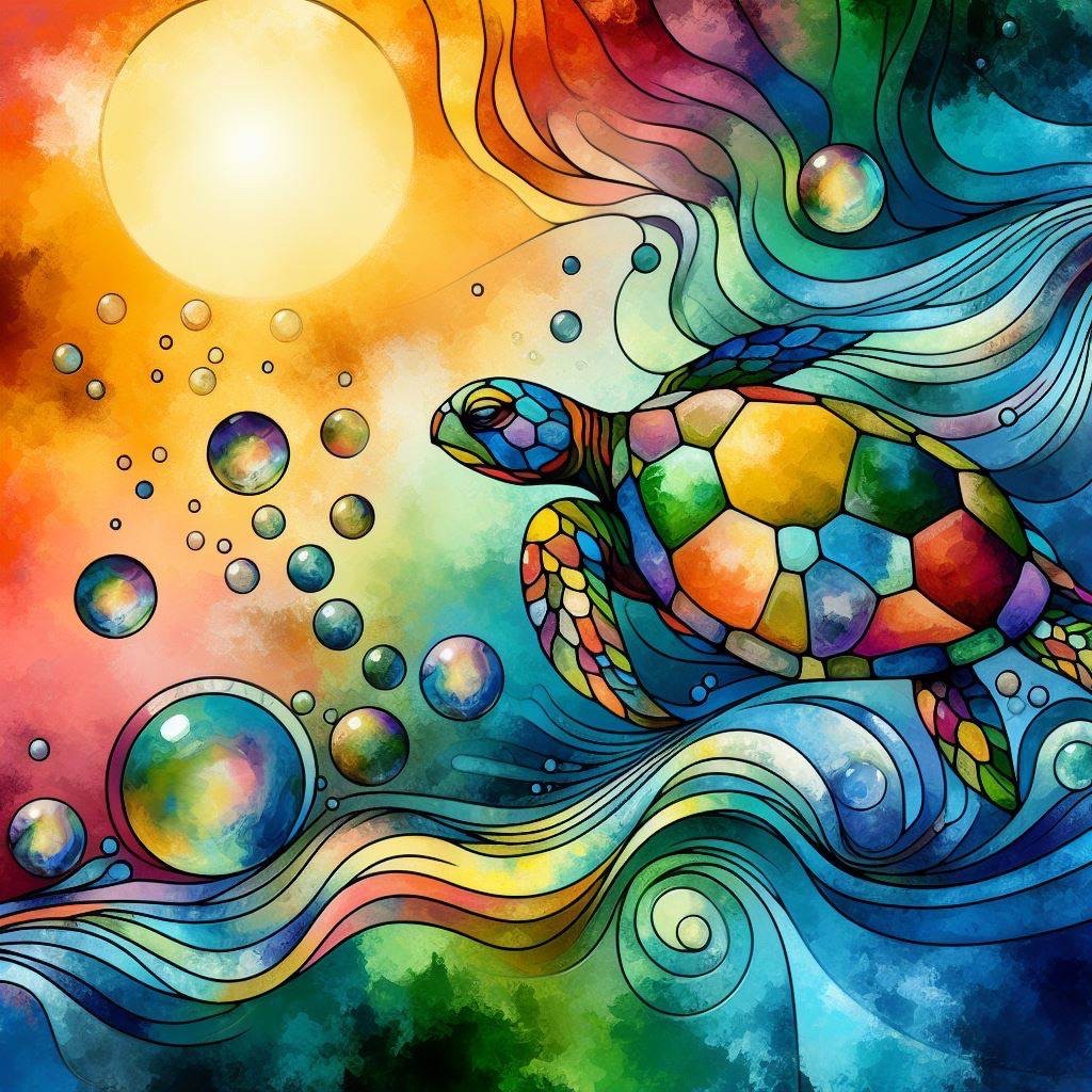 Solve Turtle burps jigsaw puzzle online with 81 pieces