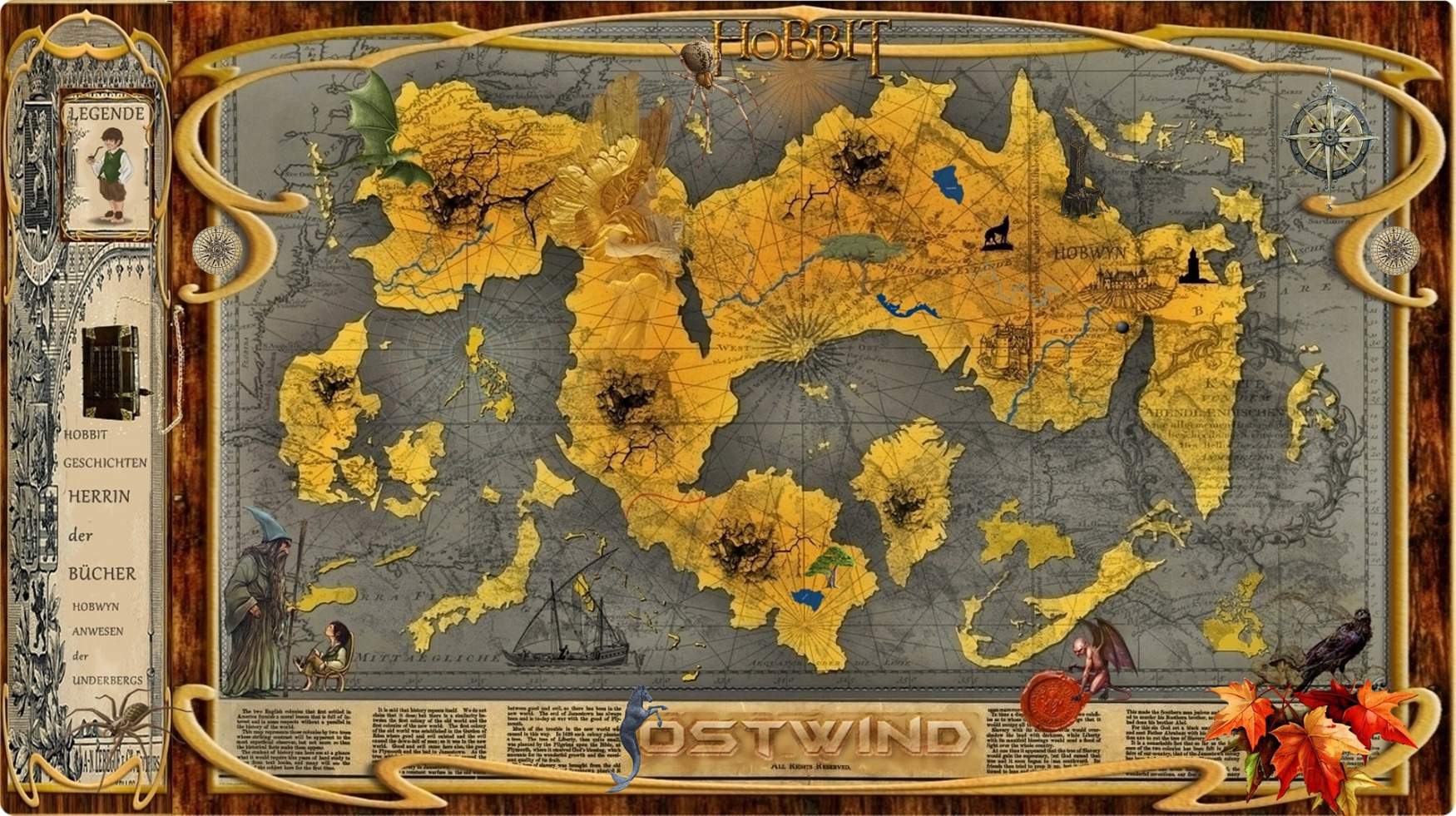 Solve Hobbit map jigsaw puzzle online with 112 pieces