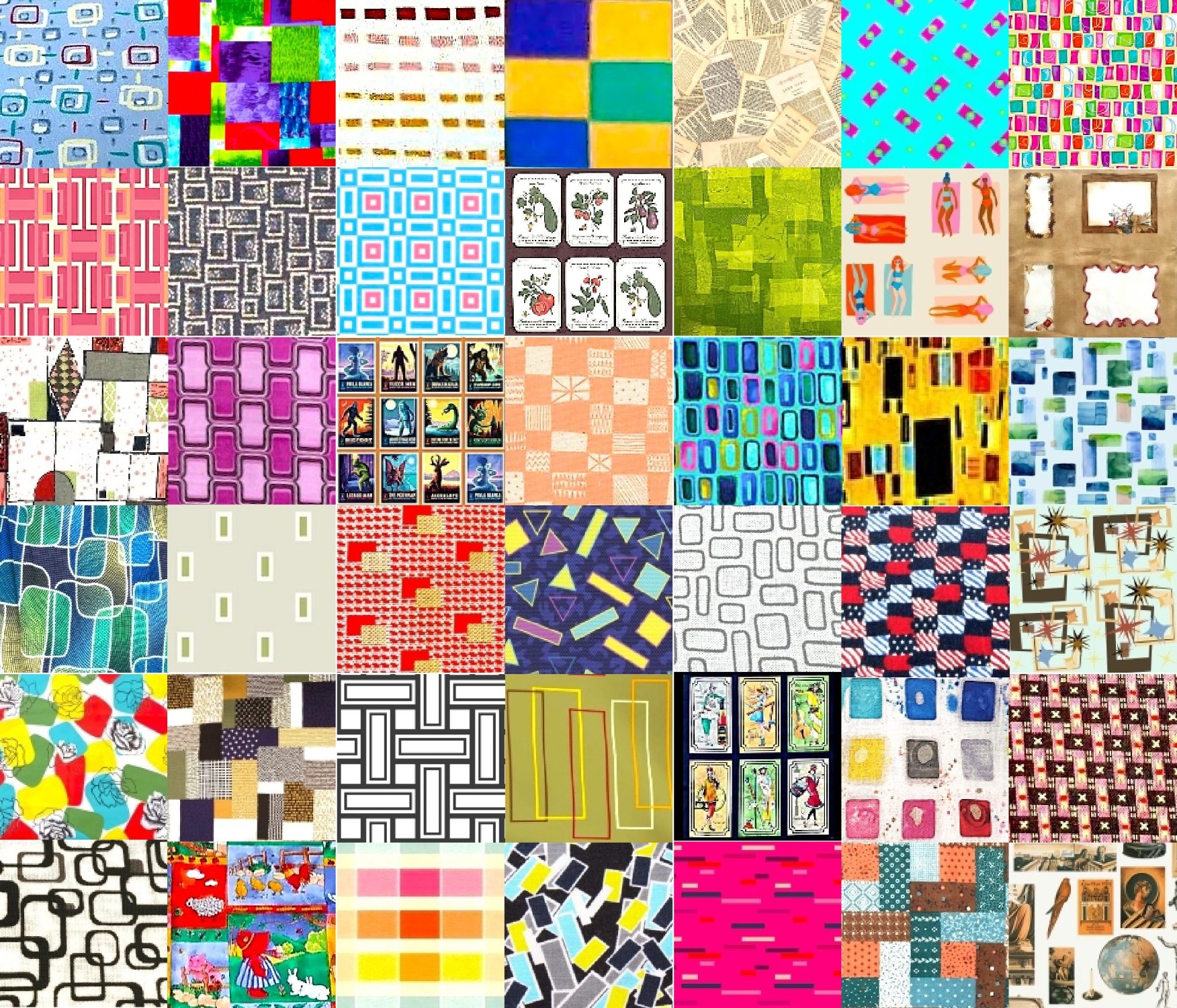 Solve PATCHWORK RECTANGLES 50 jigsaw puzzle online with 143 pieces