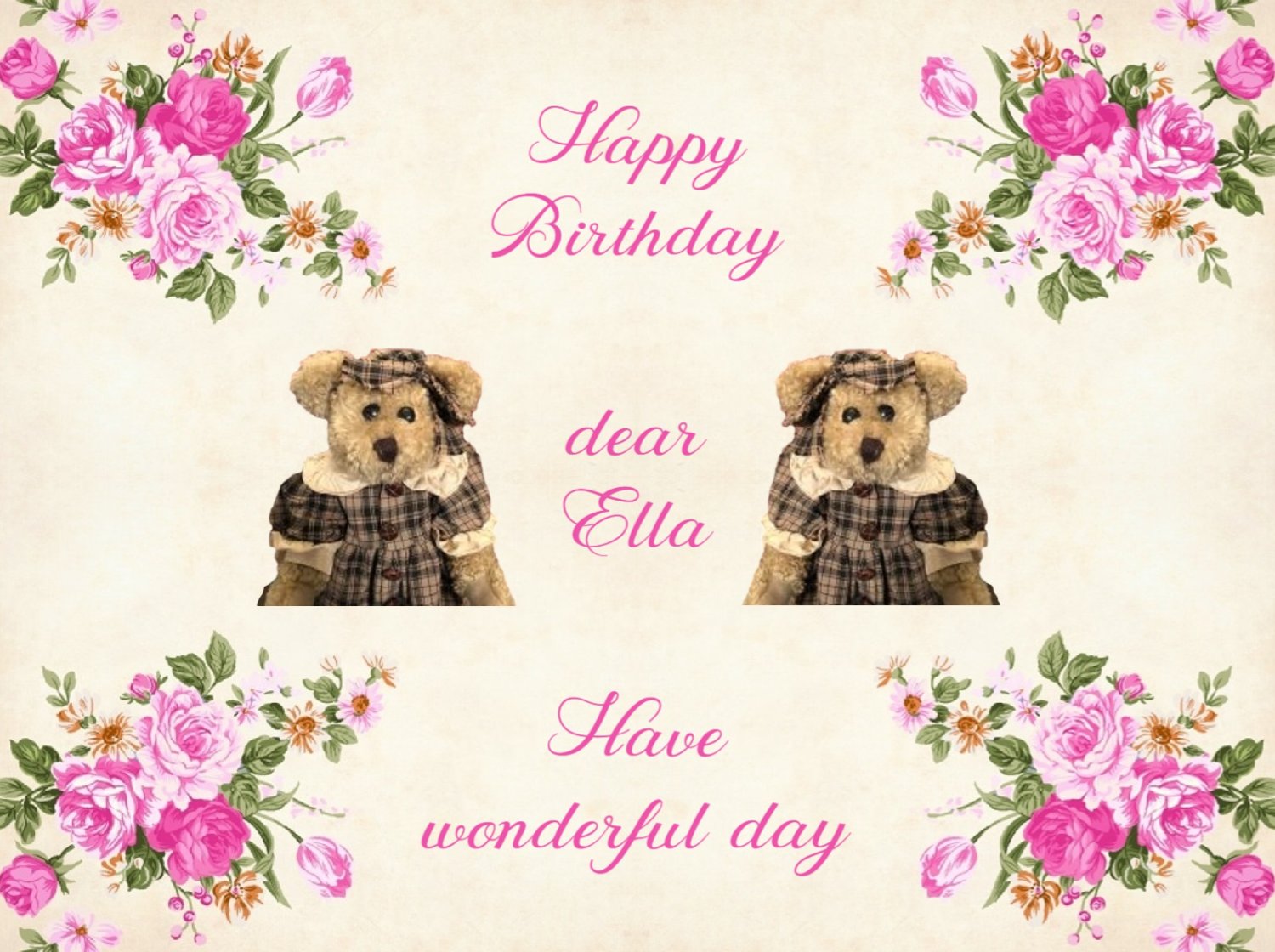 Solve Happy Birthday dear Ella (EllaMB) jigsaw puzzle online with 12 pieces