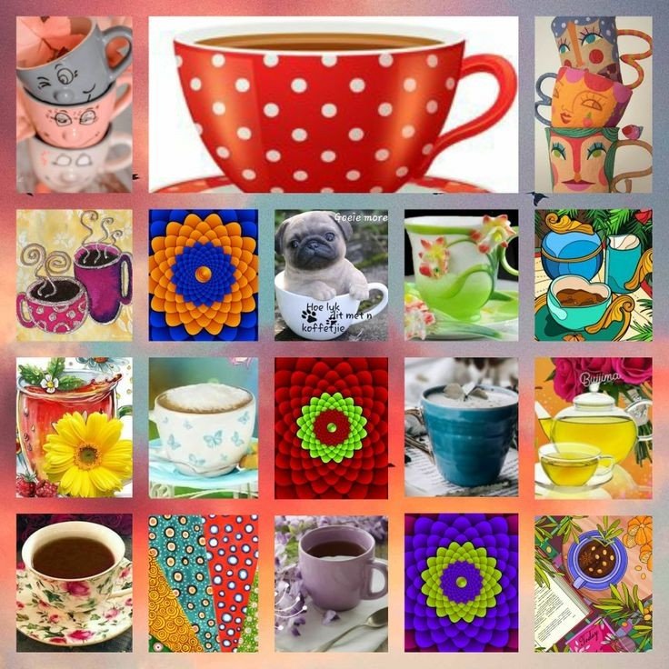 Solve Stax of Cups (1,729) jigsaw puzzle online with 81 pieces