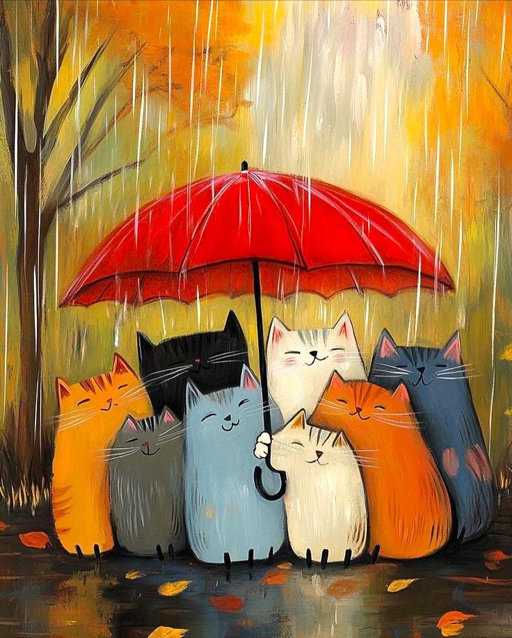 Solve Cats Sharing With Their Friends..... jigsaw puzzle online with 20 ...