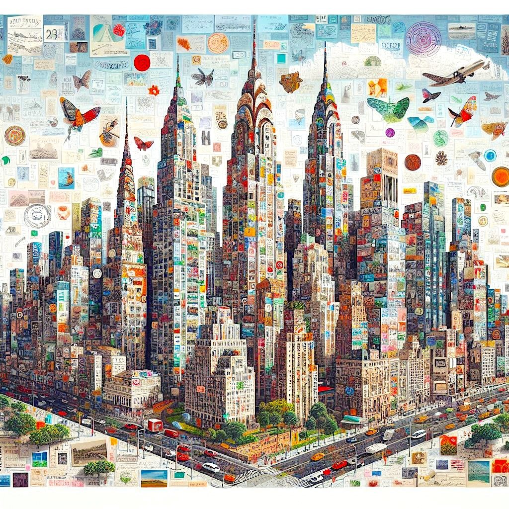 Solve City of Postcards jigsaw puzzle online with 306 pieces