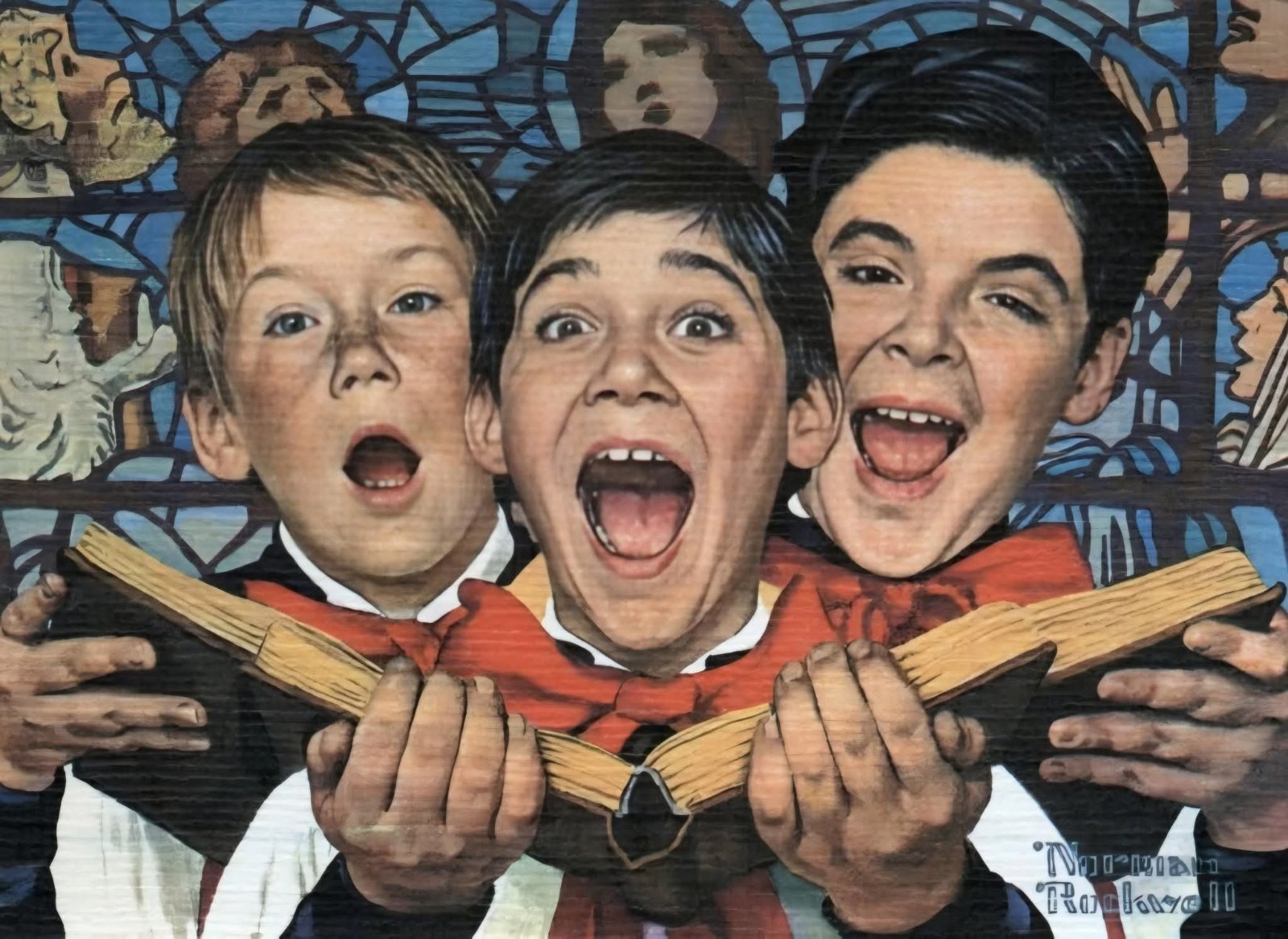 Solve Norman Rockwell jigsaw puzzle online with 48 pieces