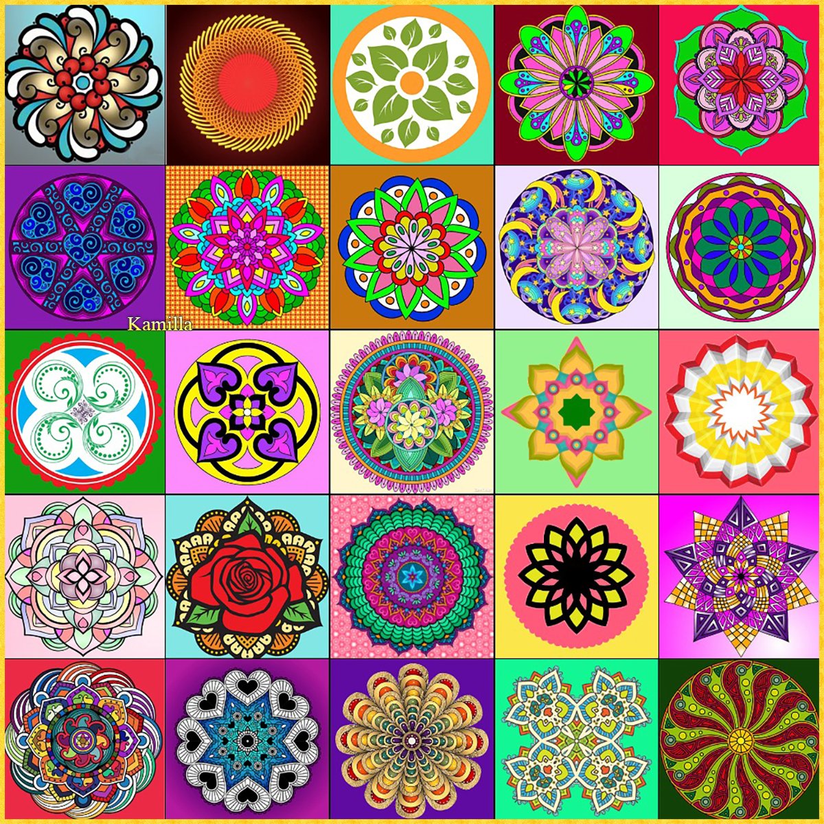 Solve Mandalas jigsaw puzzle online with 100 pieces