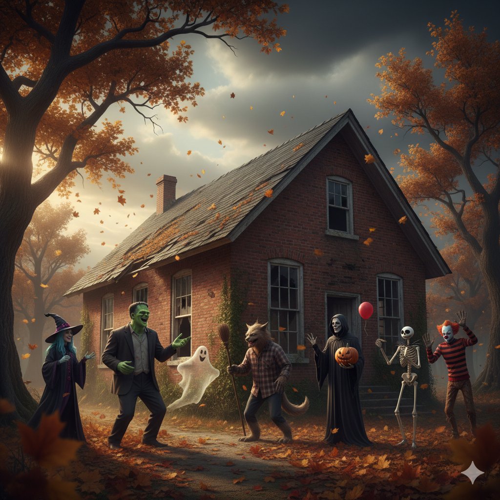 Jigsaw Puzzle | 81 pieces | HALLOWEEN SINGLE ROOM SCHOOLHOUSE | Jigidi