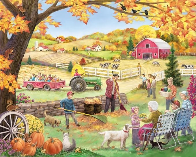 Solve Autumn Clean Up jigsaw puzzle online with 80 pieces