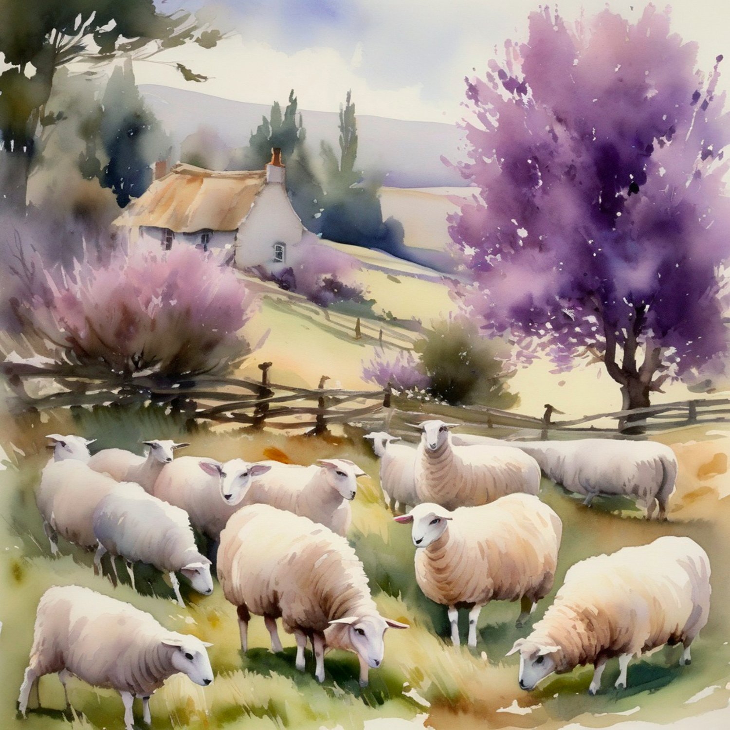 Solve Flock of sheep jigsaw puzzle online with 144 pieces