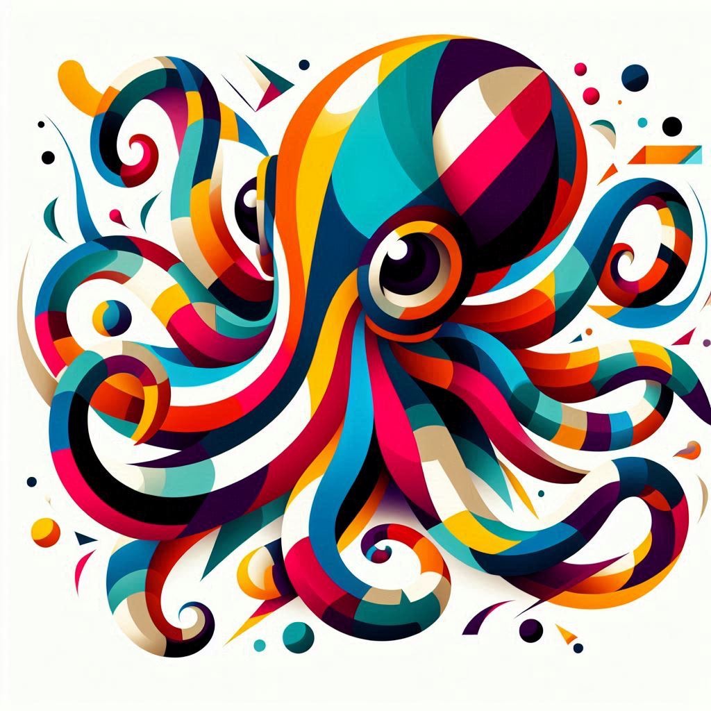 Solve Octopus abstract (resizable 9 to 306 pieces) jigsaw puzzle online ...