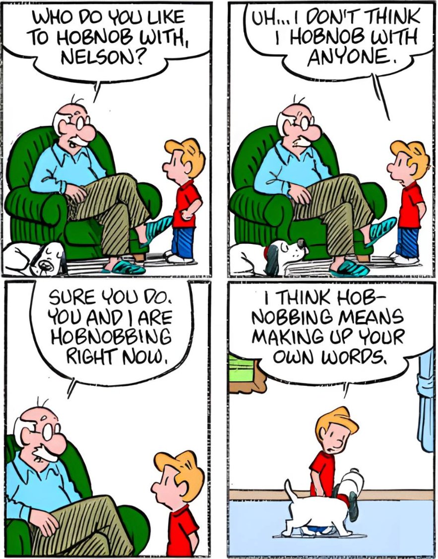Solve Hobnobbing :-) jigsaw puzzle online with 20 pieces