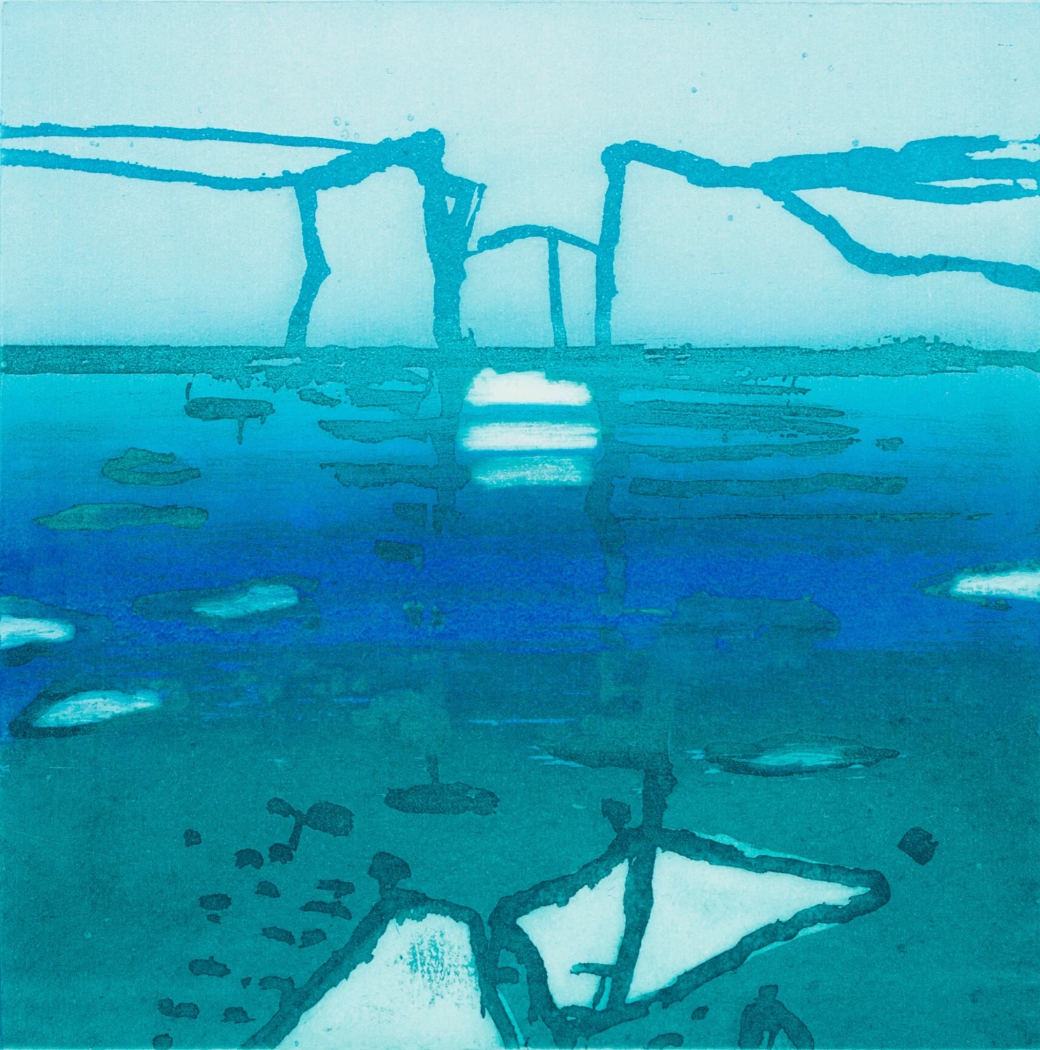 Solve Barbara Rae, Sea Ice Illulissat, 2018, etching jigsaw puzzle ...