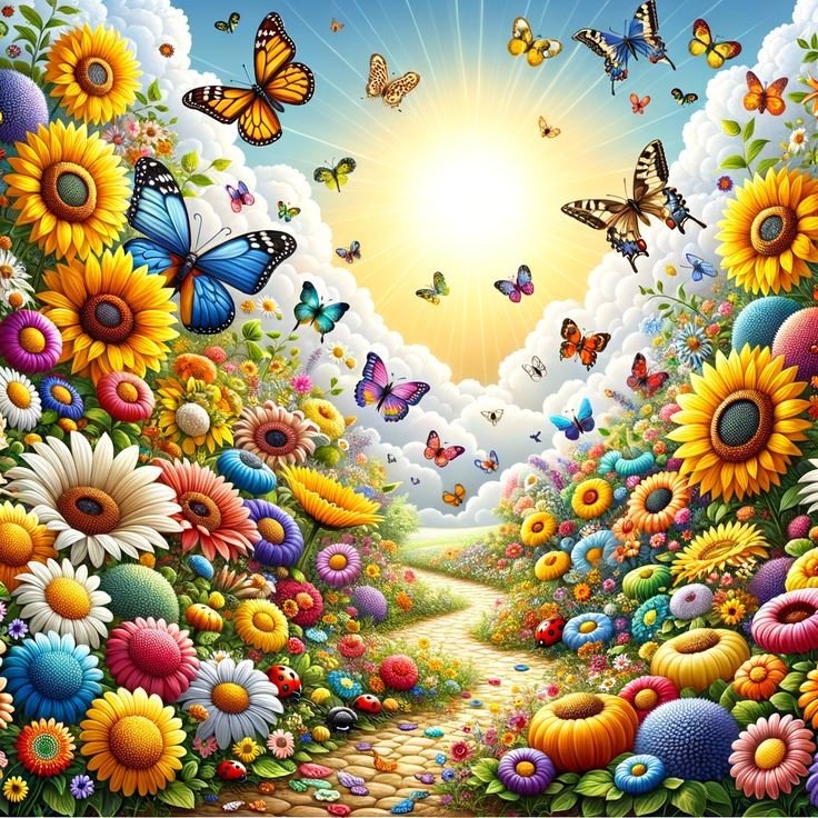 Solve Dance of the Butterflies 🦋 jigsaw puzzle online with 64 pieces