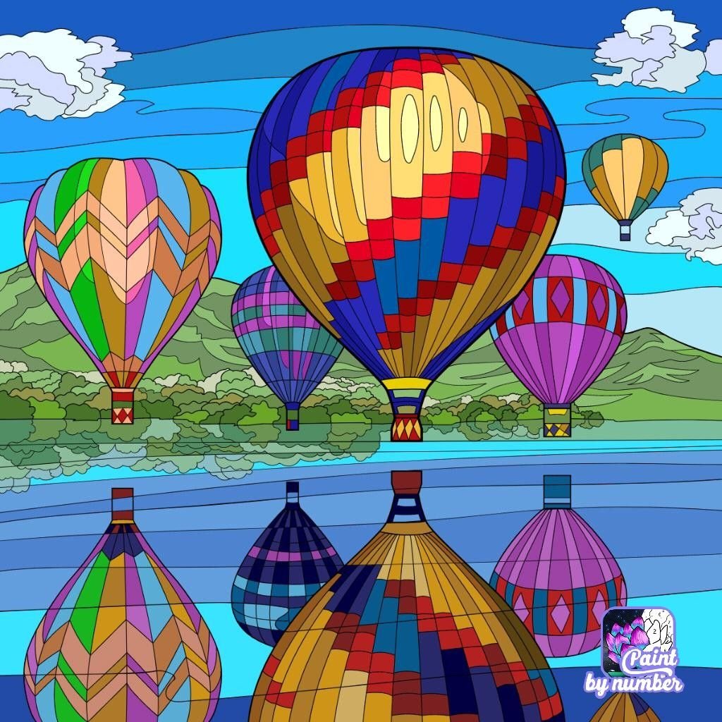 Solve PUZZLE - Hot Air Balloons & Reflections jigsaw puzzle online with ...