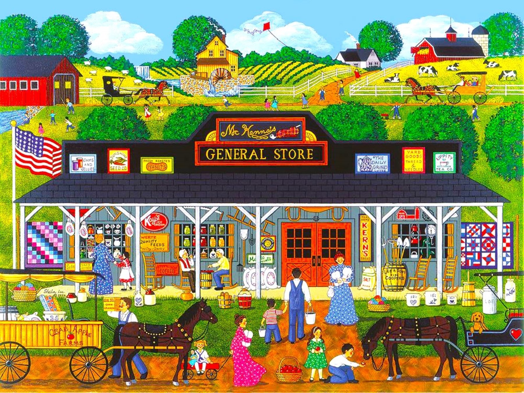 Solve Kenna's General Store jigsaw puzzle online with 130 pieces