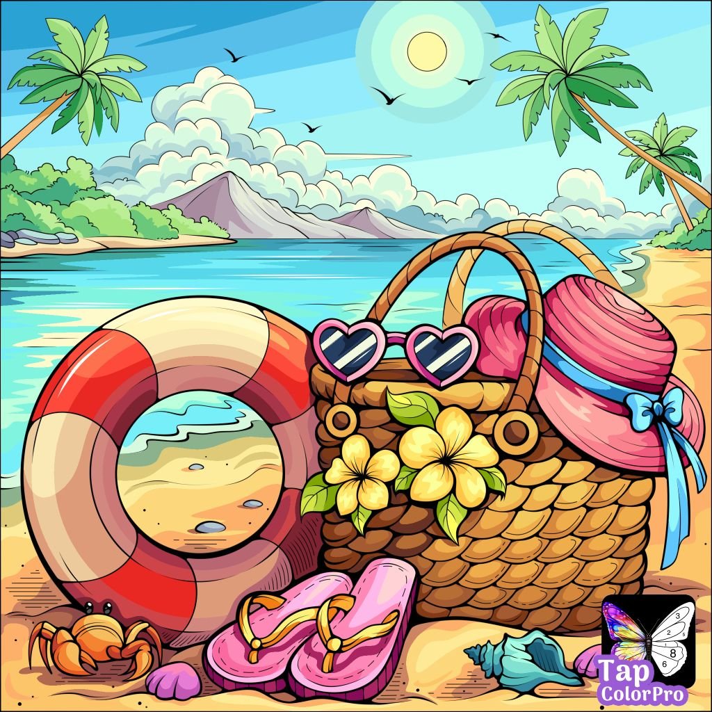 Solve PUZZLE - A Day At The Beach IV jigsaw puzzle online with 81 pieces