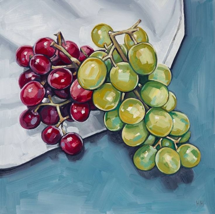 Jigsaw Puzzle | 49 pieces | "Grapes" - Still Life - Harriet Hue | Jigidi