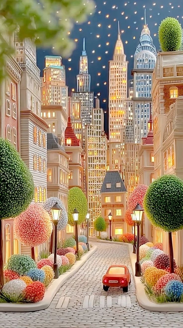 Solve City Lights jigsaw puzzle online with 84 pieces
