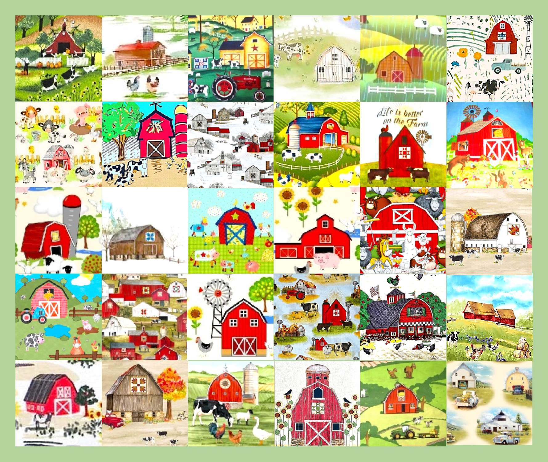 Solve PATCHWORK HAPPY BARN DAY! jigsaw puzzle online with 252 pieces