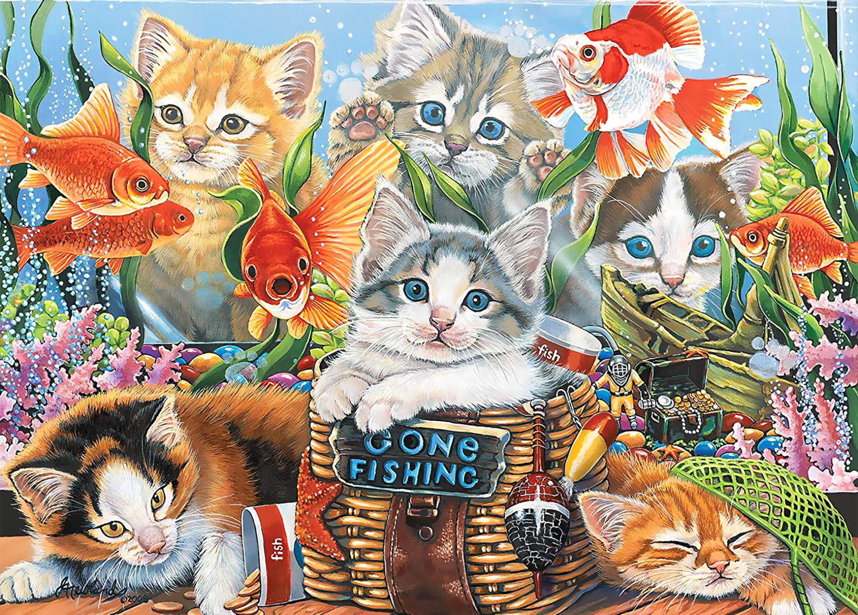 Solve Gone Fishing jigsaw puzzle online with 150 pieces