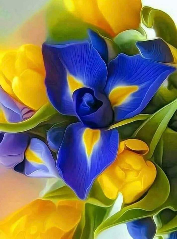 Solve Colorful Orchid jigsaw puzzle online with 63 pieces