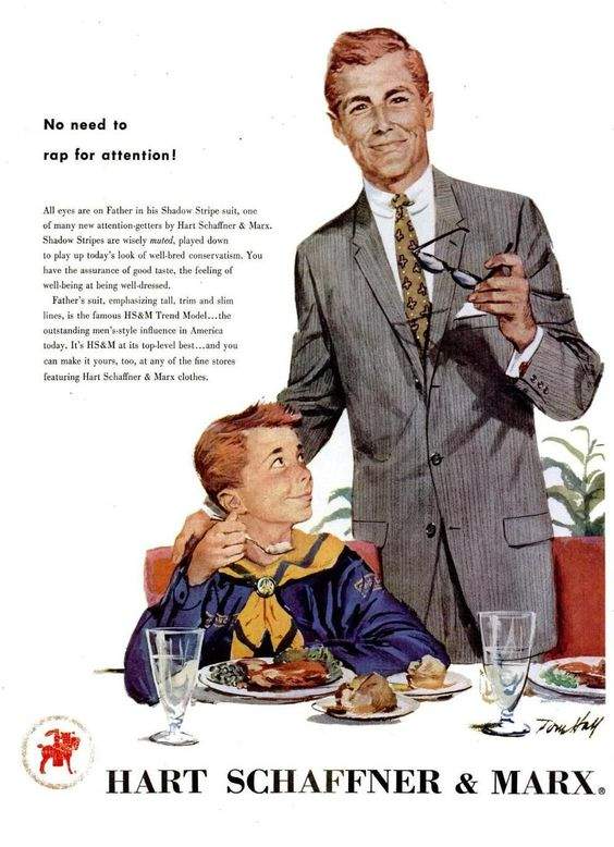 Solve Hart Schaffner & Marx ad jigsaw puzzle online with 108 pieces