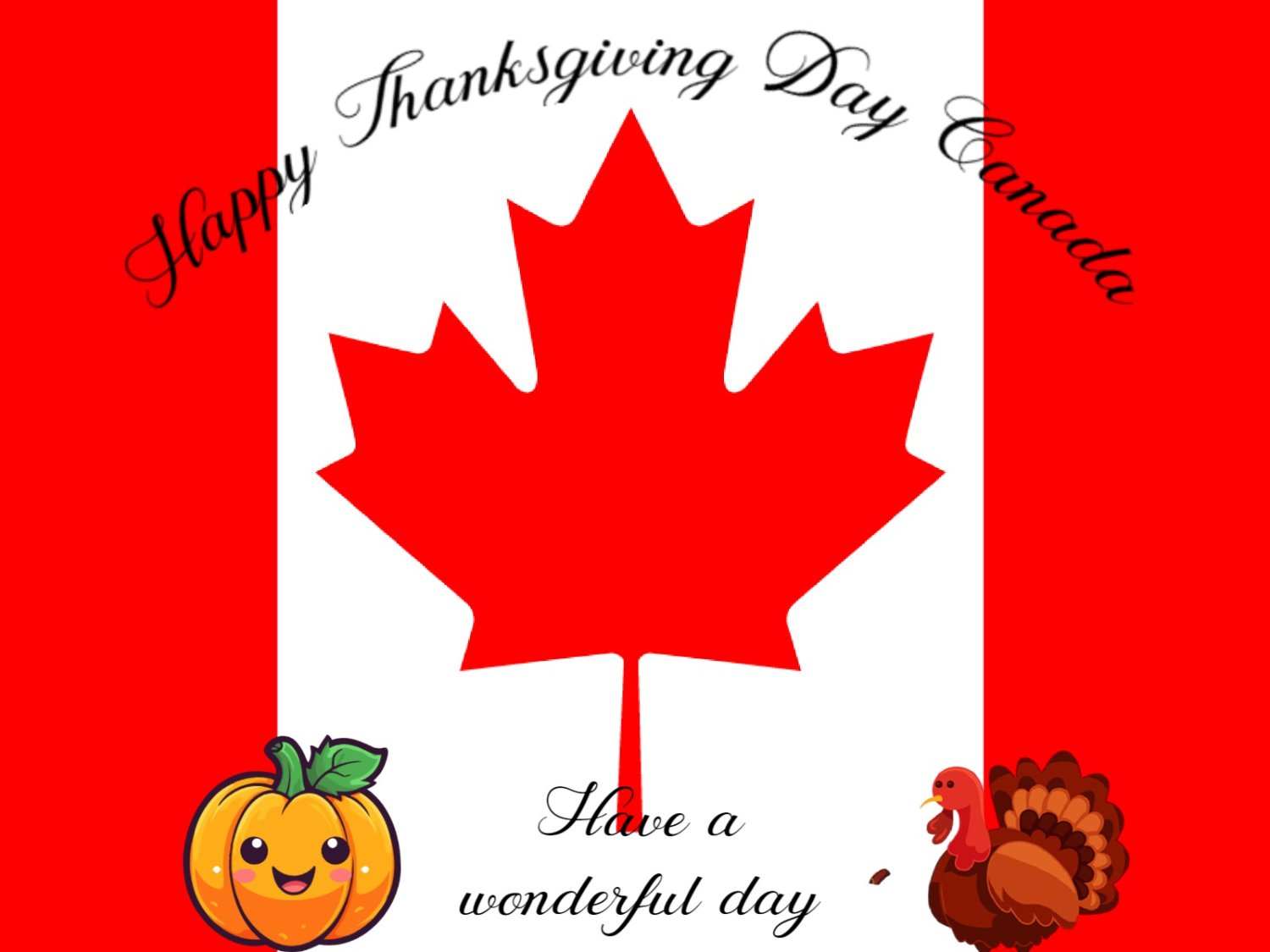 Solve Happy Thanksgiving Day Canada jigsaw puzzle online with 12 pieces