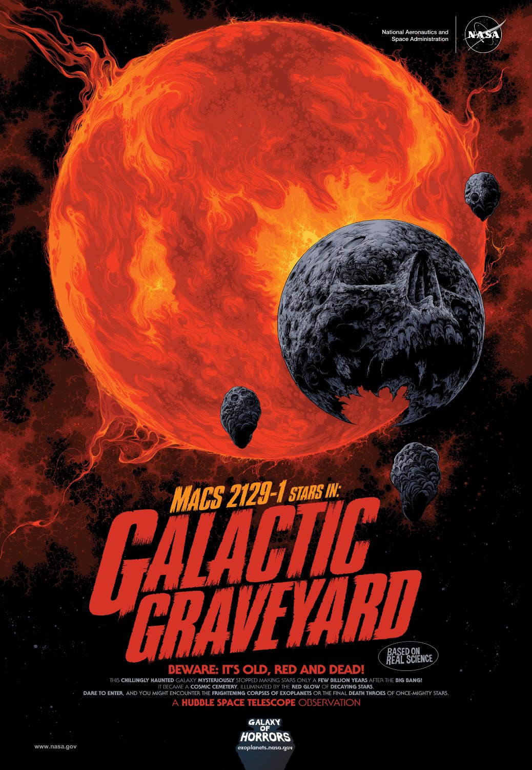 Solve Beware Galactic Graveyard! jigsaw puzzle online with 96 pieces