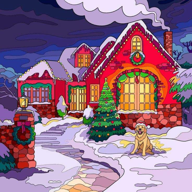 Solve The Night before Christmas jigsaw puzzle online with 64 pieces