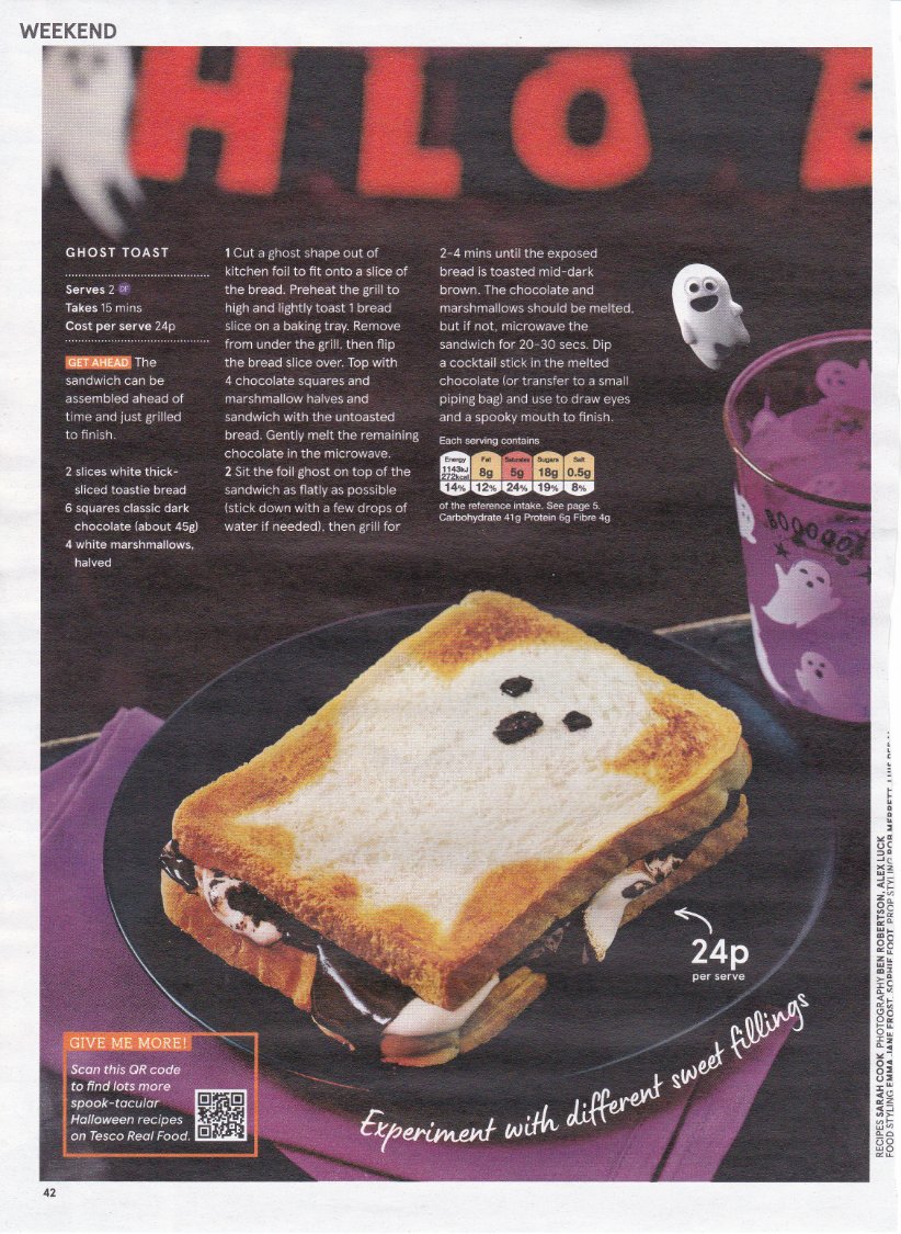 Solve Tesco Halloween 2023 (CE) Ghost toast jigsaw puzzle online with ...