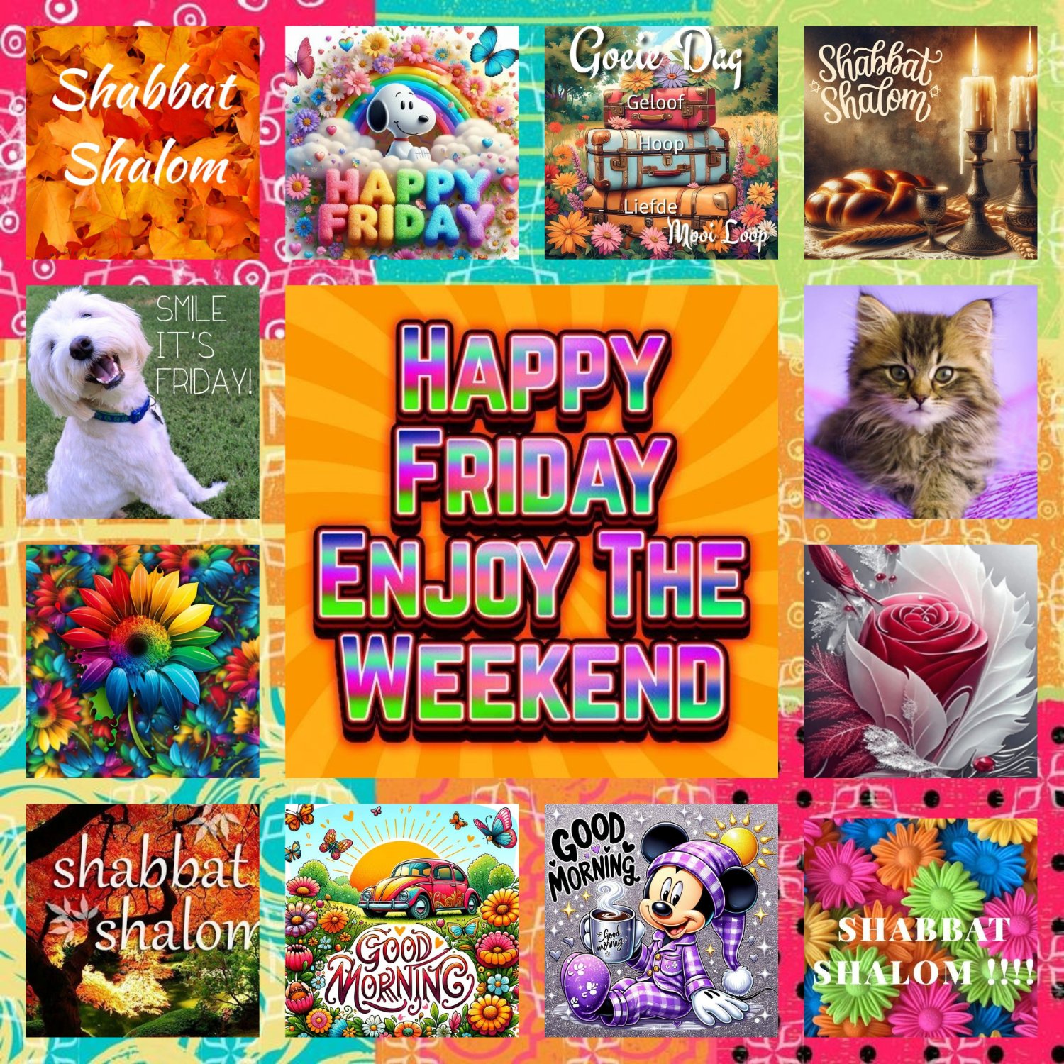 Solve Friday Greetings jigsaw puzzle online with 81 pieces