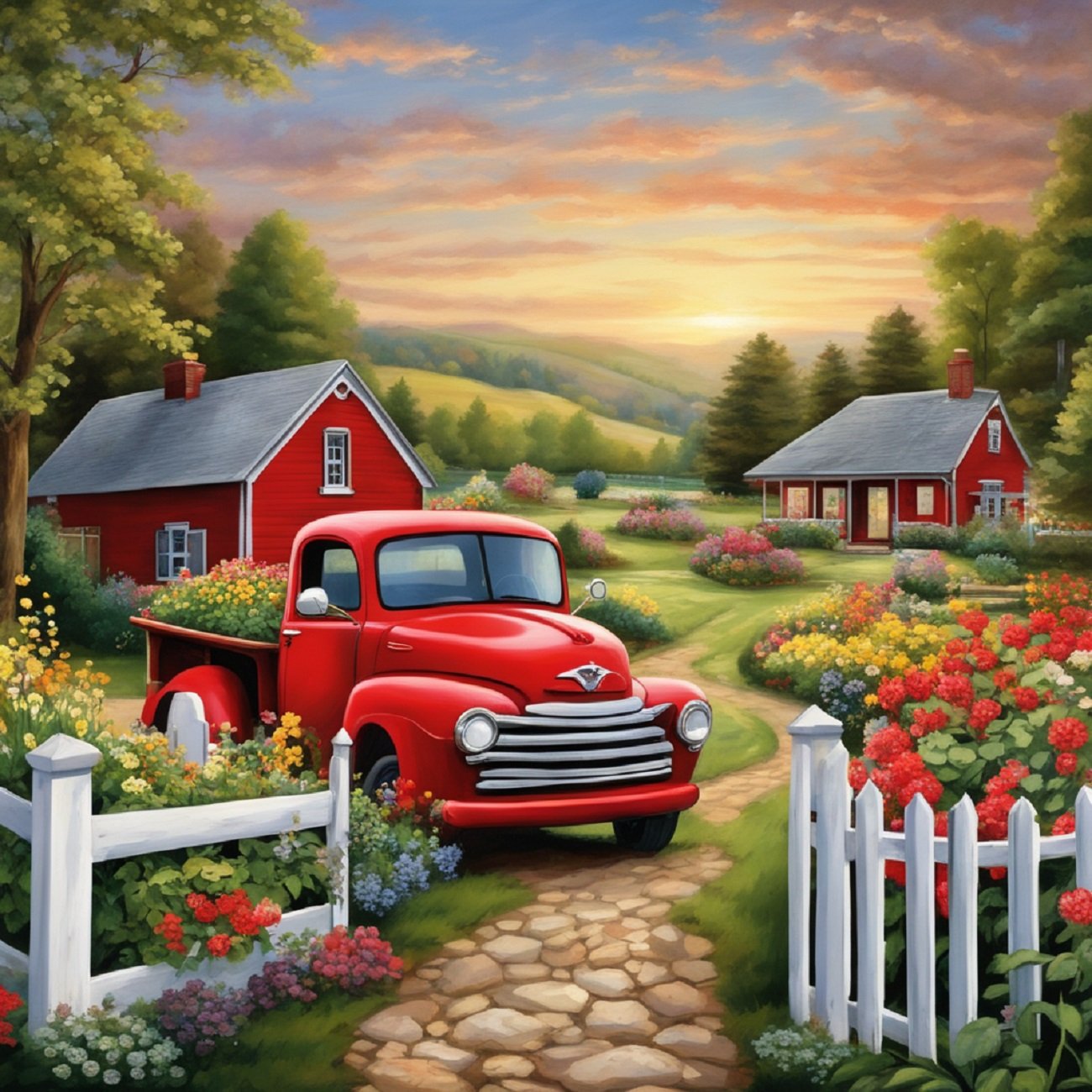 Solve Country Cottage jigsaw puzzle online with 81 pieces