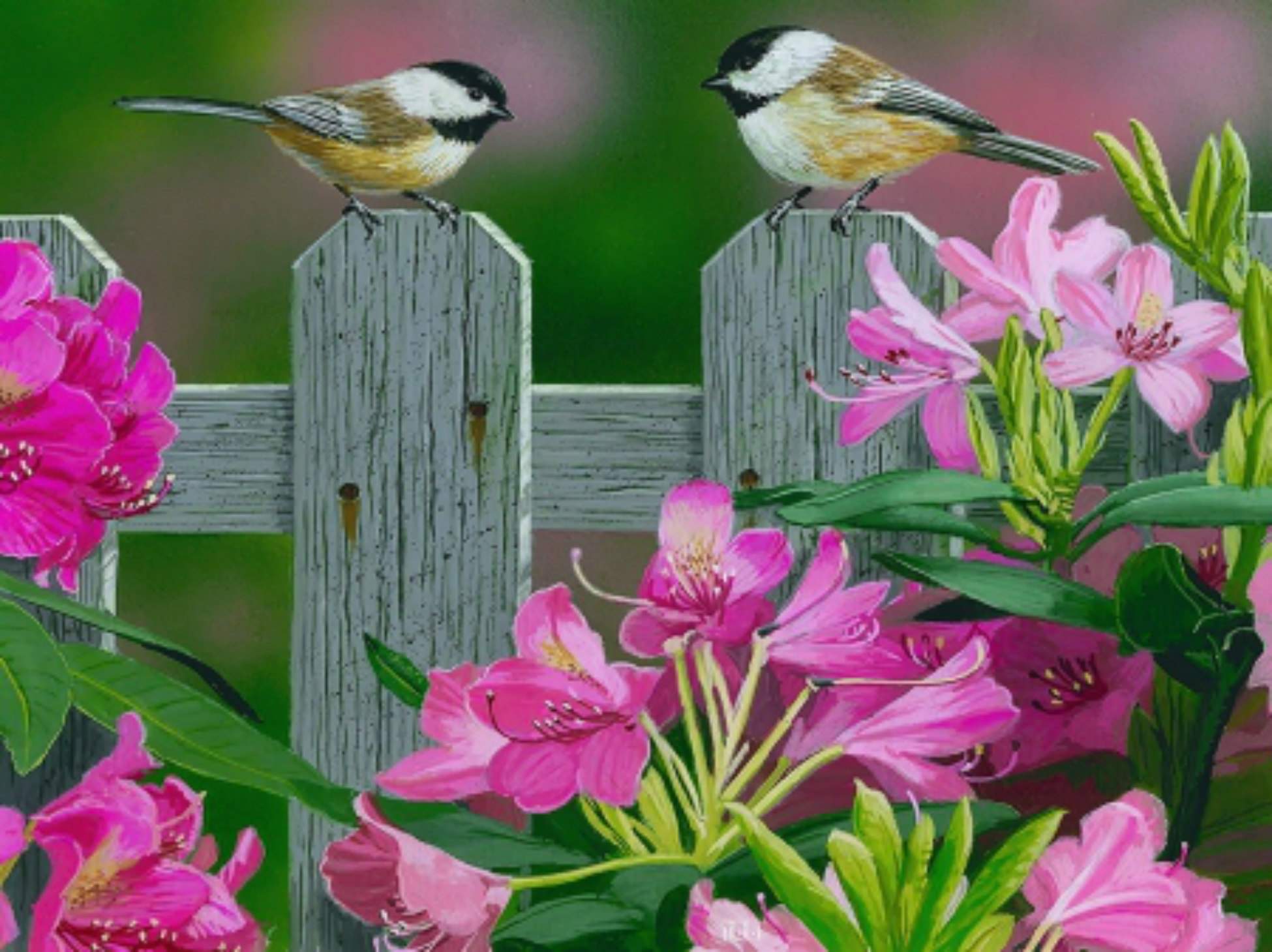 Solve Two Chickadees jigsaw puzzle online with 221 pieces