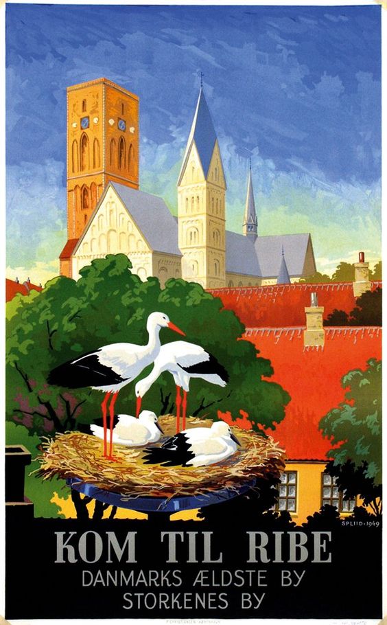 Solve Themes Vintage Illustration/pictures -Tourist Poster Ribe the ...
