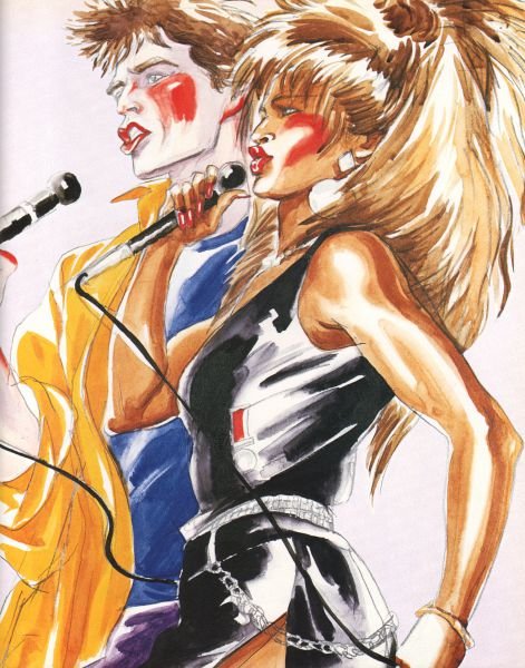 Solve Antonio Lopez Artwork - 'Mick Jagger & Tina Turner' jigsaw puzzle ...
