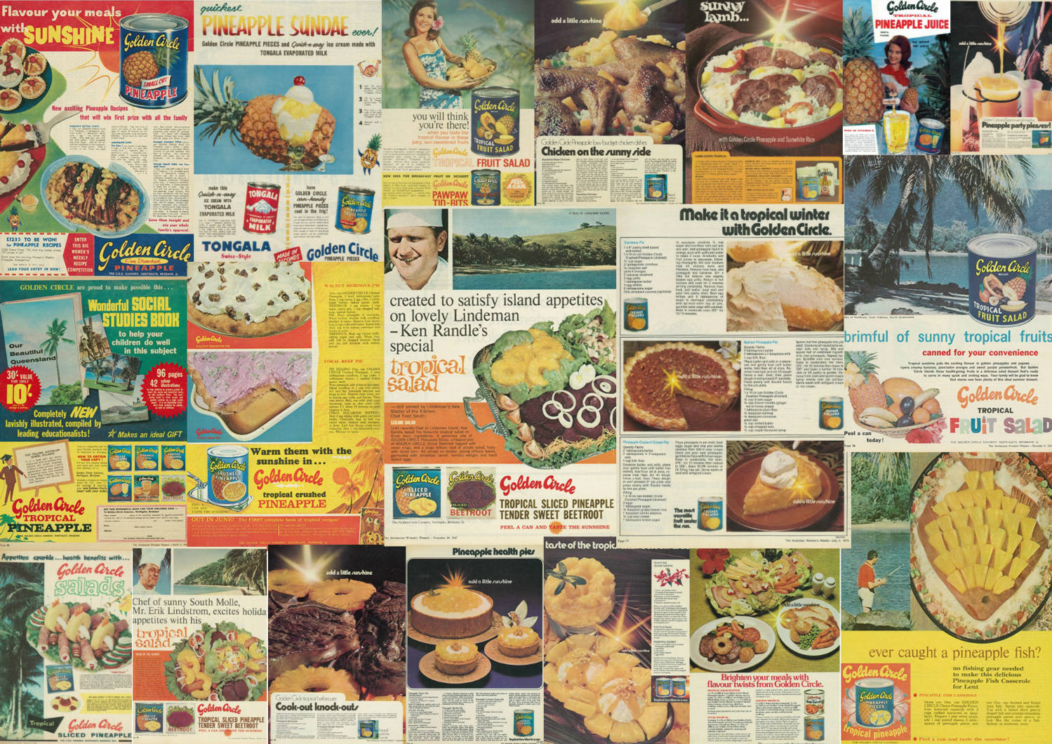 Solve Vintage Golden Circle Ads with recipes jigsaw puzzle online with ...