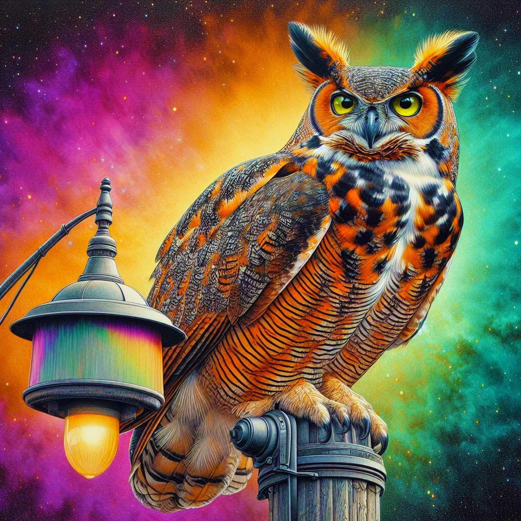 Solve Great-horned Owl hanging out looking for food jigsaw puzzle ...