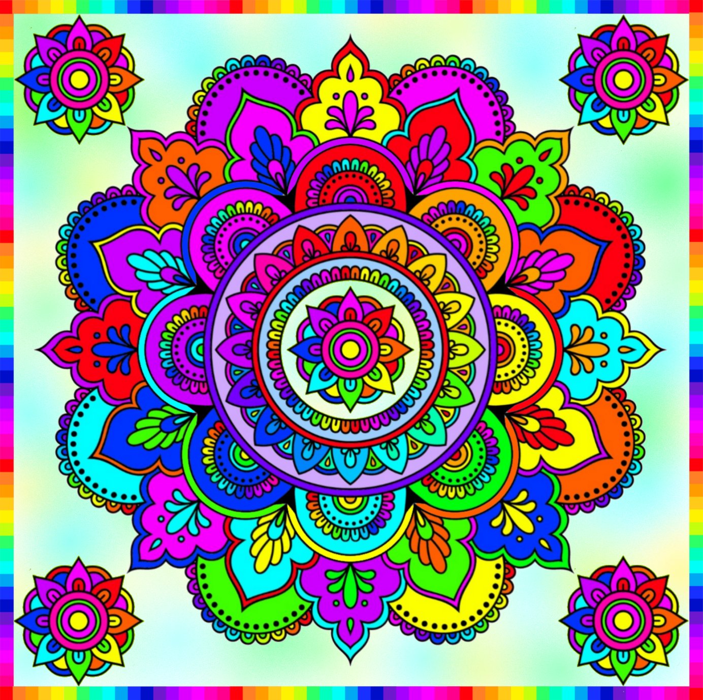 Solve Mandaa Rainbow 1108z jigsaw puzzle online with 100 pieces